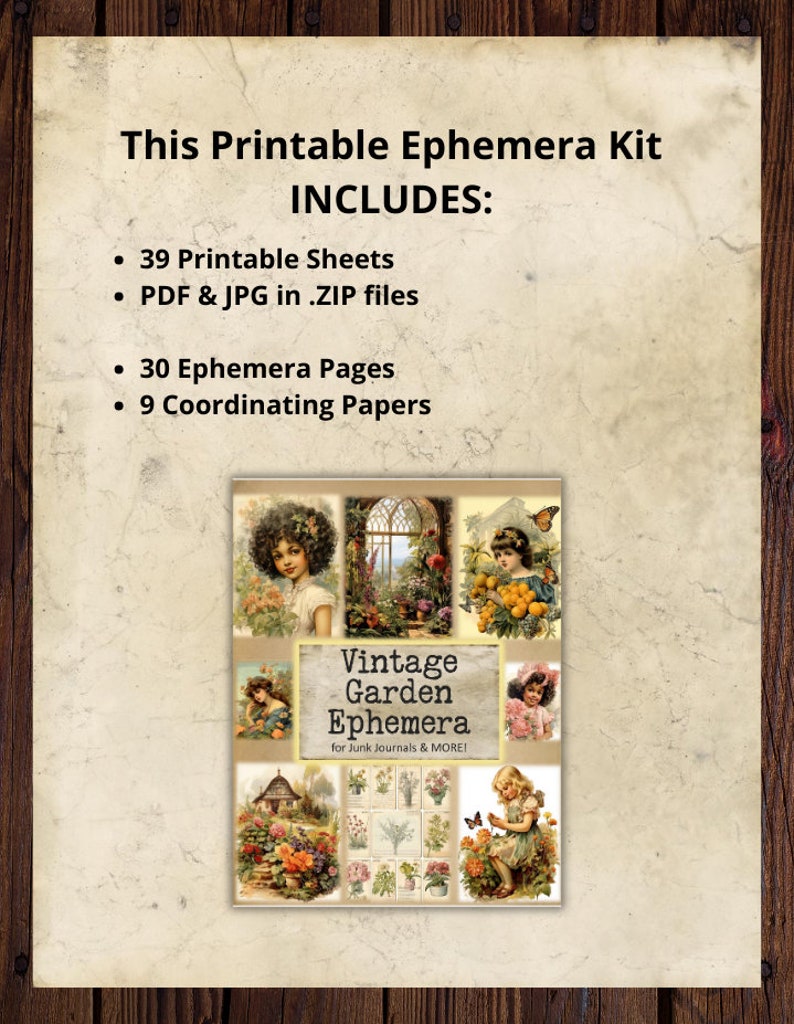 Vintage Garden Ephemera for Junk Journals, Scrapbooks + More! Over 180 ...
