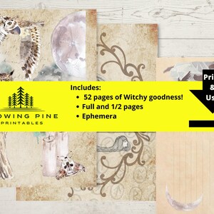 Printable Witchy Ephemera for Junk Journals, Witch Ephemera Digital ...