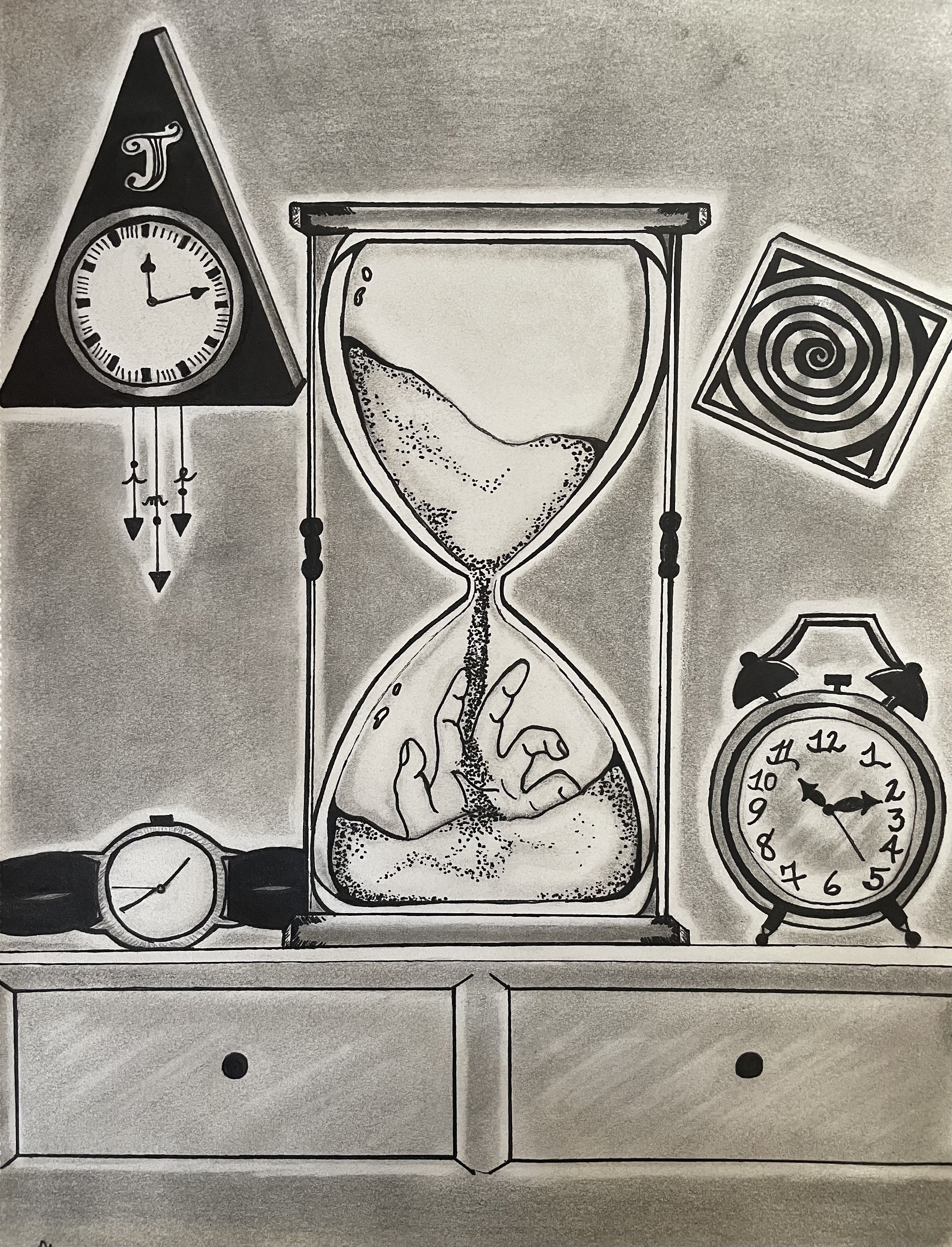 Broken Hourglass Sketch