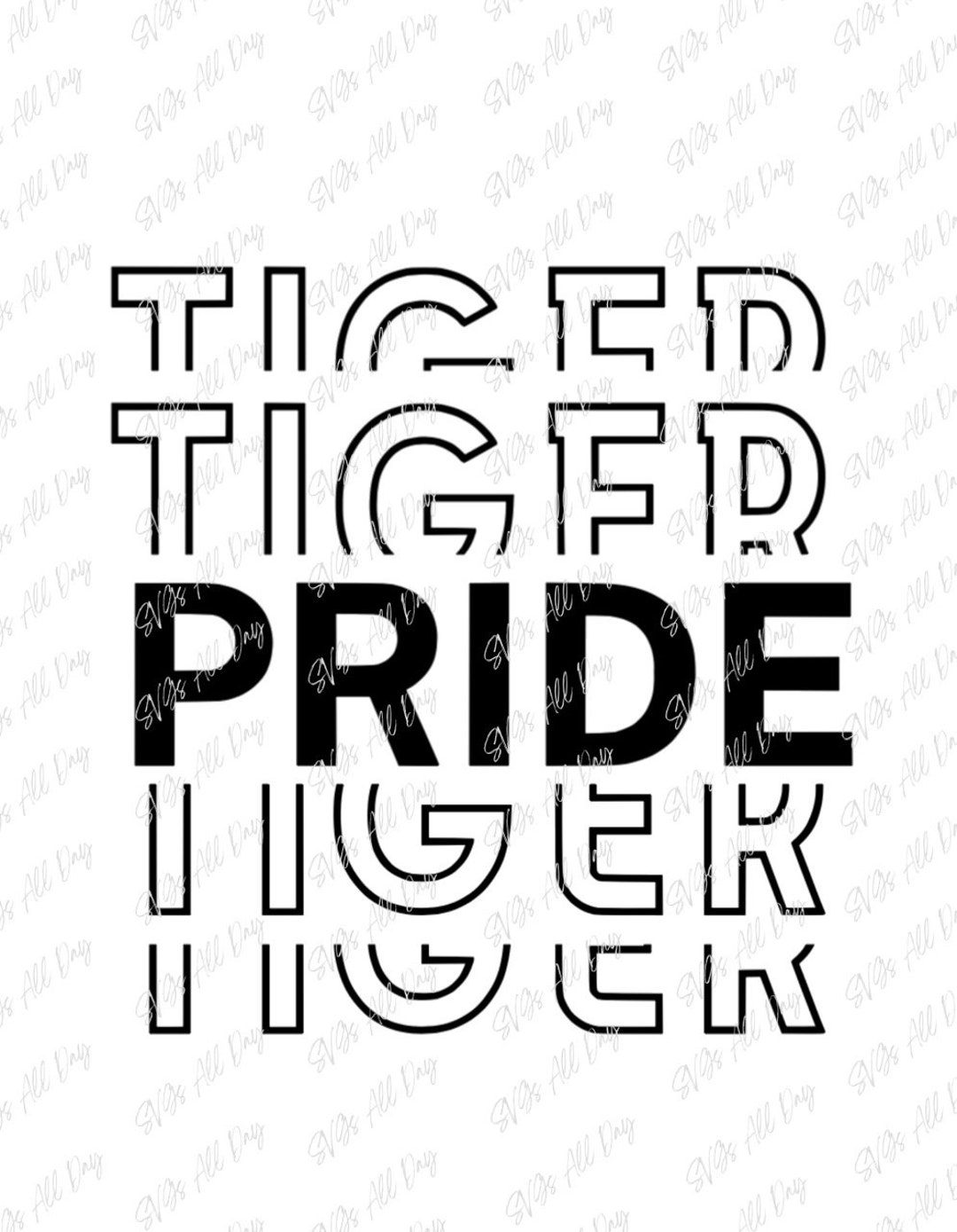 Tiger Pride Svg, Tigers Svg, School Spirit Svg, Team Spirit Svg, Go ...