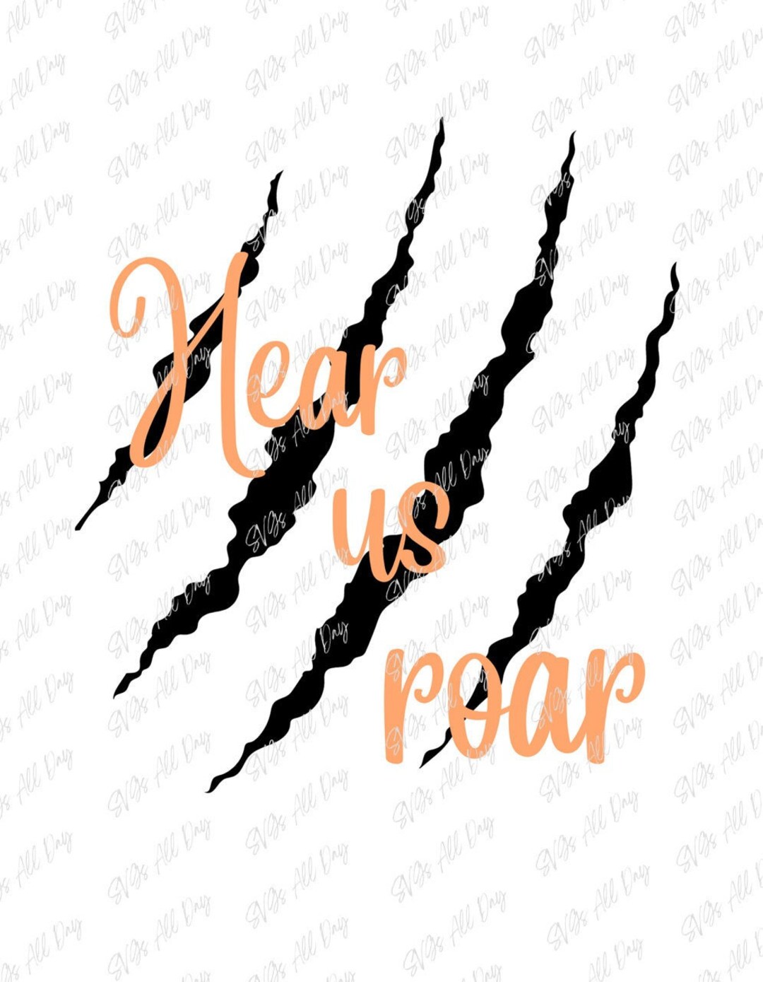 Hear Us Roar Svg, Tiger Pride Svg, Tiger Claw Marks Svg, We Are the ...