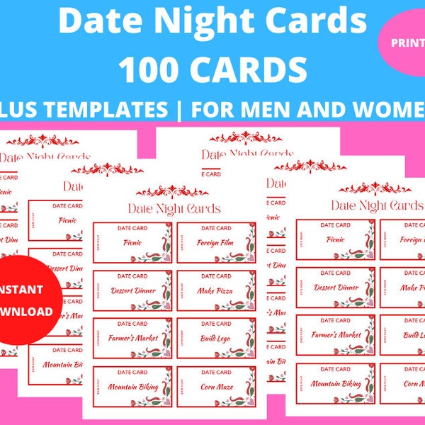 Speed Dating Cards - Etsy