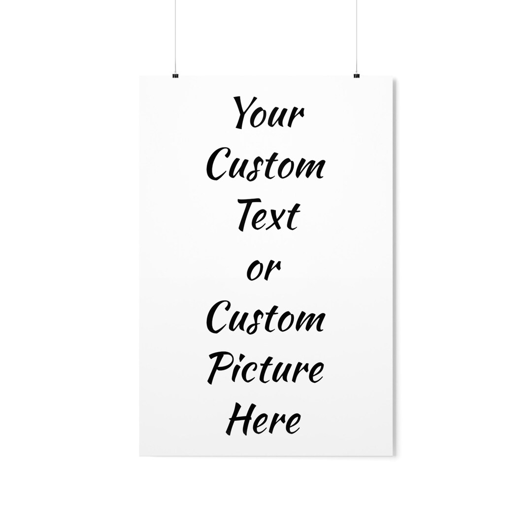 Custom Premium Matte Vertical Posters - Etsy