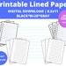 Printable and Editable Lined Paper : Wide, College, Narrow Rule, Margin ...