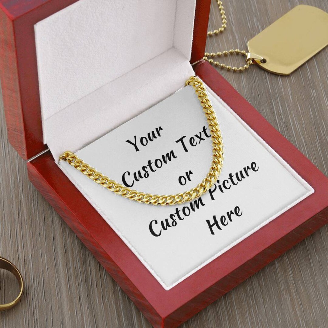 Custom Cuban Link Chain Necklace: Stainless Steel, 14k Gold, Adjustable ...