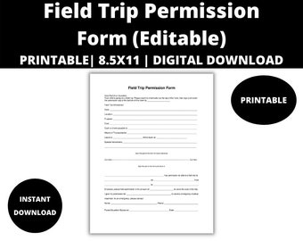Field Trip Form - Etsy