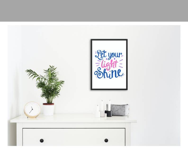 Let Your Light Shine : Word Art Prints | Printable Typography - Etsy