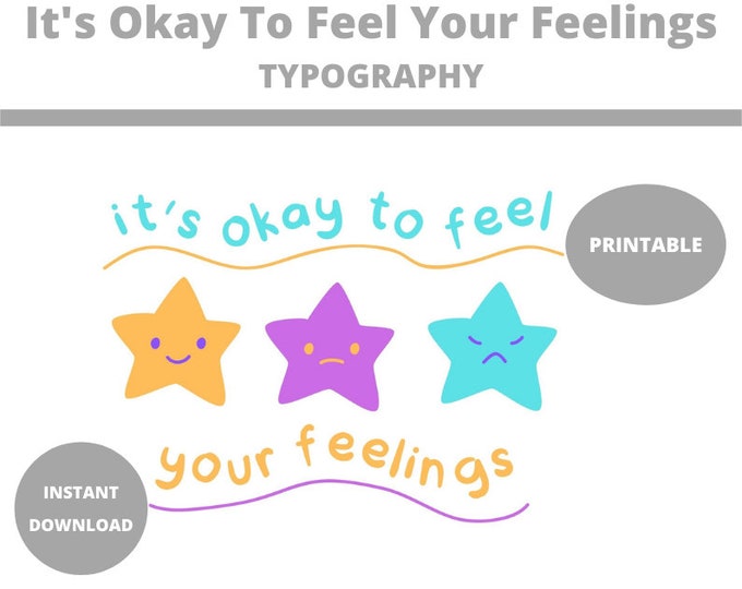 It's Okay to Feel, Boho Classroom Decor, Feelings Chart Poster, My ...