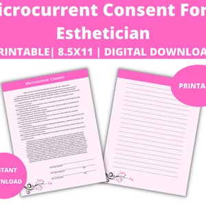 Esthetician Microcurrent Consent Form : Aesthetician, Esthiology ...