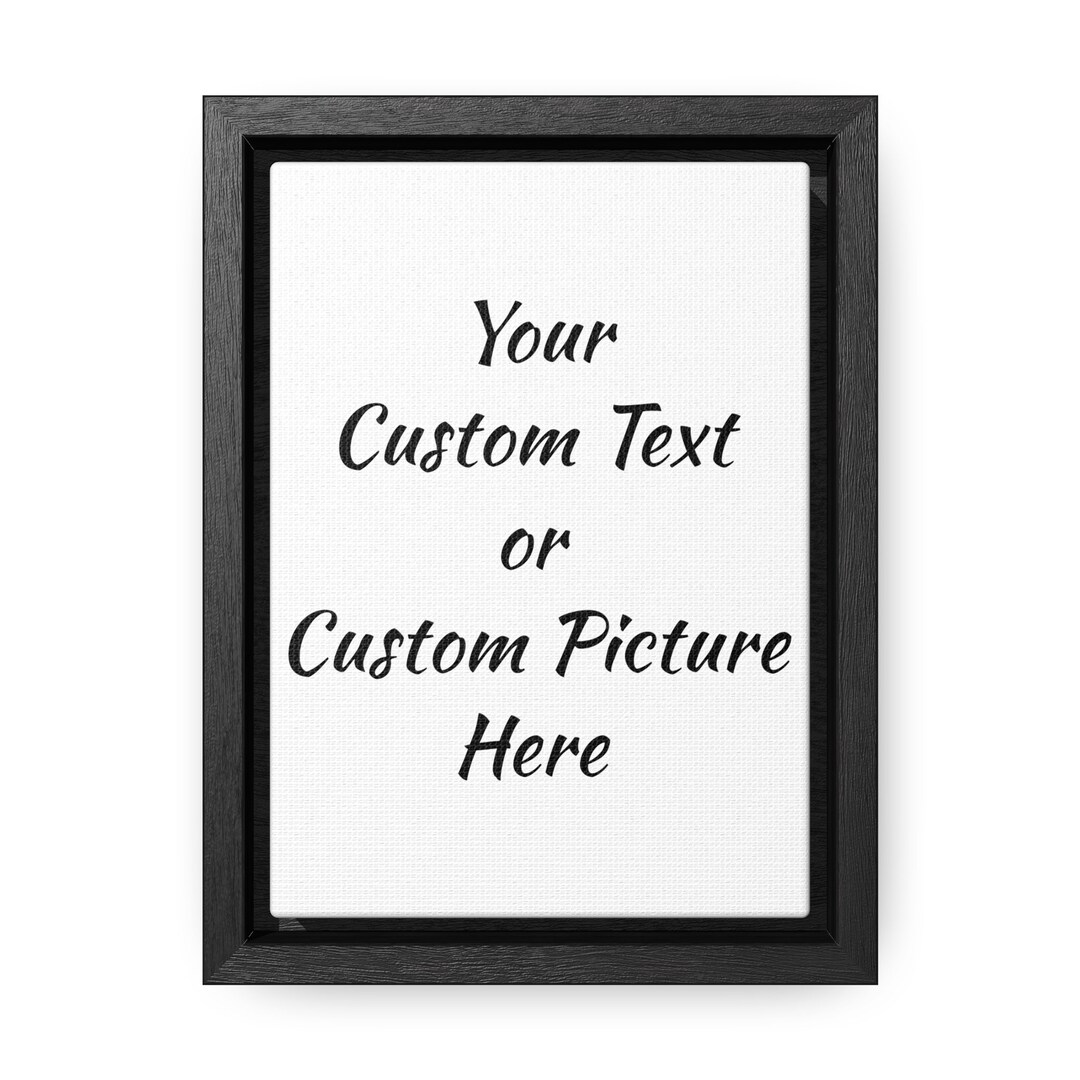 Custom Gallery Canvas Wraps, Vertical Frame - Etsy