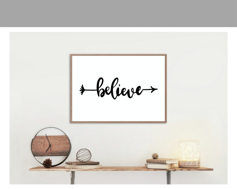 Believe : Word Art Prints | Printable Typography - Etsy