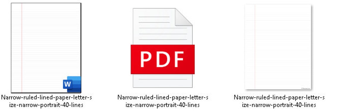 Printable and Editable Lined Paper : Wide, College, Narrow Rule, Margin ...