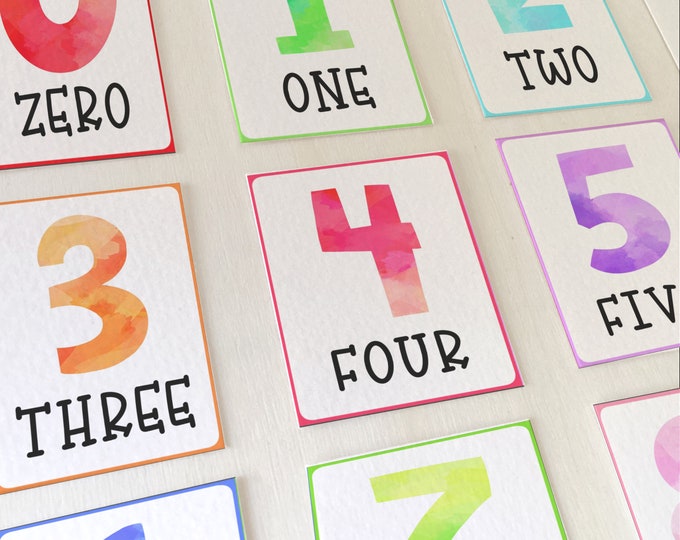 Number Flashcards, Counting Activity for Kids, Learning Numbers ...