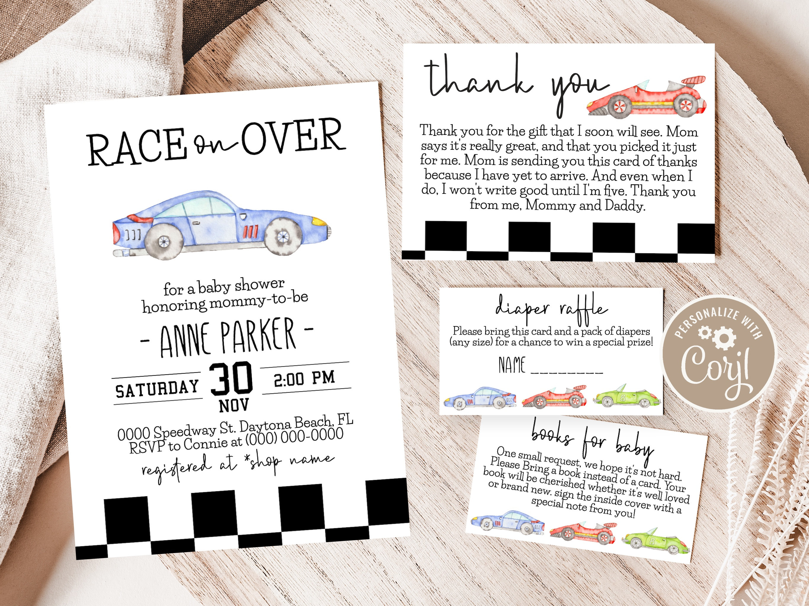 Race Car Youth Diapers