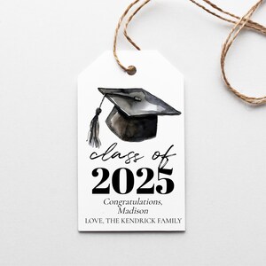 Editable Class of 2025 Graduation Tag Template - Etsy