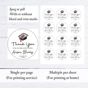 Editable Graduation Tag Template Round Tag, Custom Tags, Printable ...