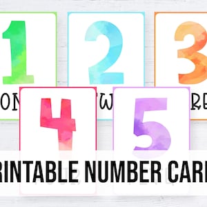 Printable Number Flash Cards Digital Download, Instant Download ...