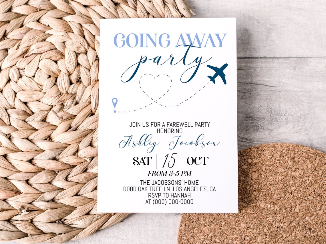 Editable Going Away Party Invitation Farewell Moving Away - Etsy