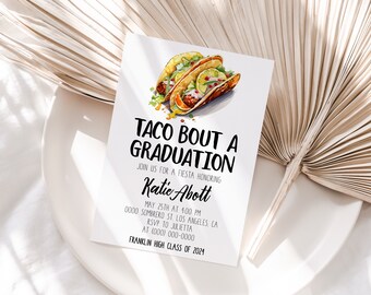 Editable Taco Bout a Graduation Celebration Invitation. Taco Bout a ...