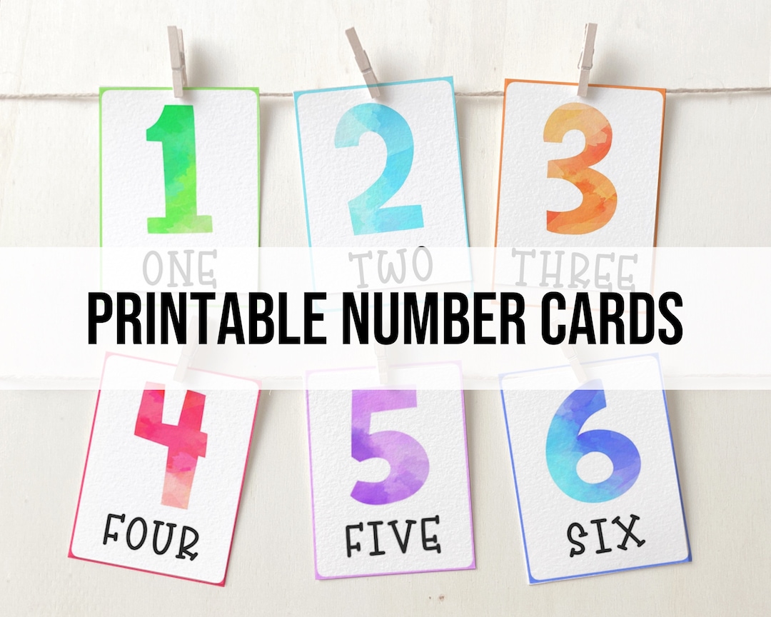 Printable Number Flash Cards Digital Download, Instant Download ...