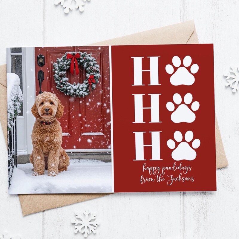 Christmas Card Dog - Etsy