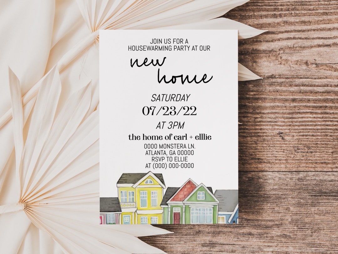 Editable Housewarming Invitation, New House Party Invite, Corjl - Etsy