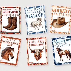 Printable Western Kid’s Valentines Cards - Etsy
