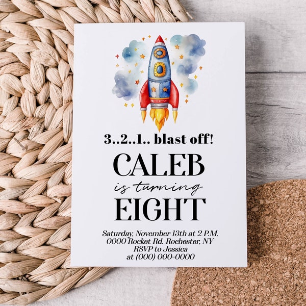 Blast off Birthday - Etsy