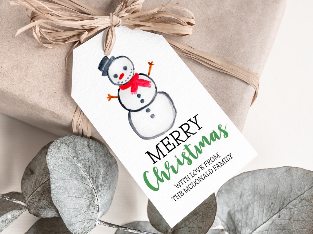 Editable Christmas Tag Merry Christmas, Christmas Gift Tag, Christmas ...