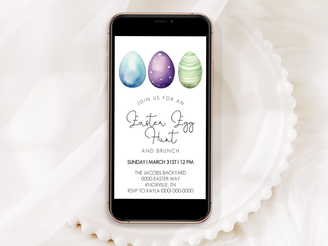 Editable Easter Egg Hunt Text Invitation Digital Download - Etsy