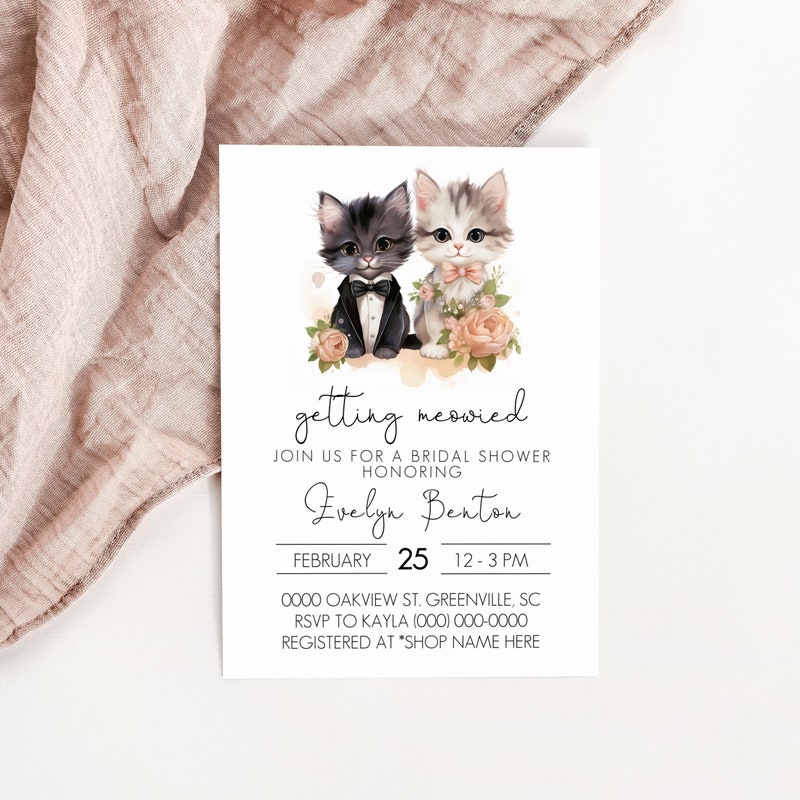 Cat Themed Wedding Invitations - Etsy