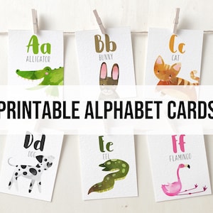Printable Animal Alphabet Flash Cards A-Z - Etsy