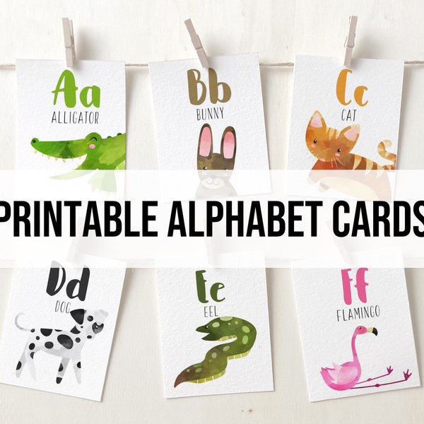 Alphabet Flash Cards - Etsy