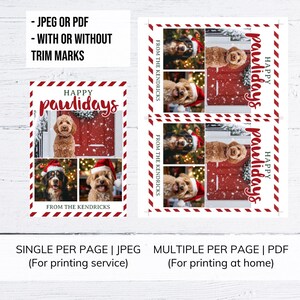 Editable Dog Christmas Card Template - Etsy