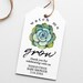 Editable Succulent Favor Tag Template: Shower Thank You Tags - Etsy