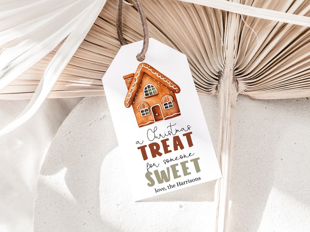 Editable Christmas Treat Tag Template - Etsy
