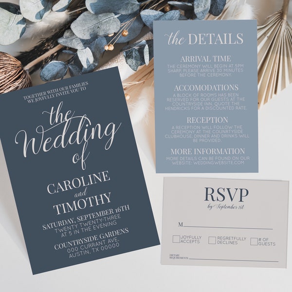 Dusty Blue Wedding - Etsy