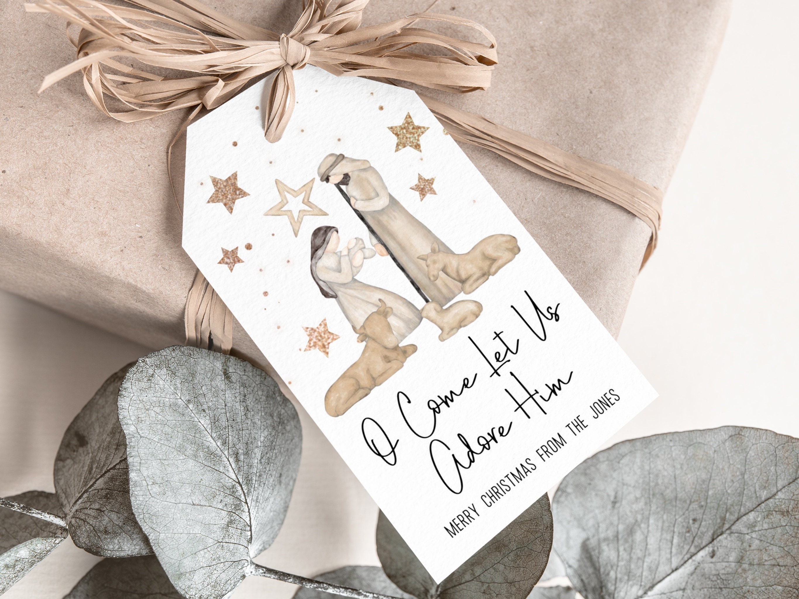 Christian Christmas Printable Stickers - Etsy