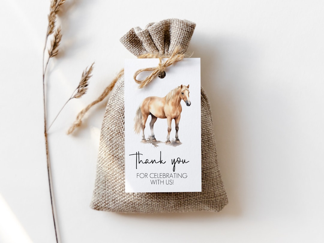 Editable Horse Tag Template | Favor Tags, Printable Template, Digital ...