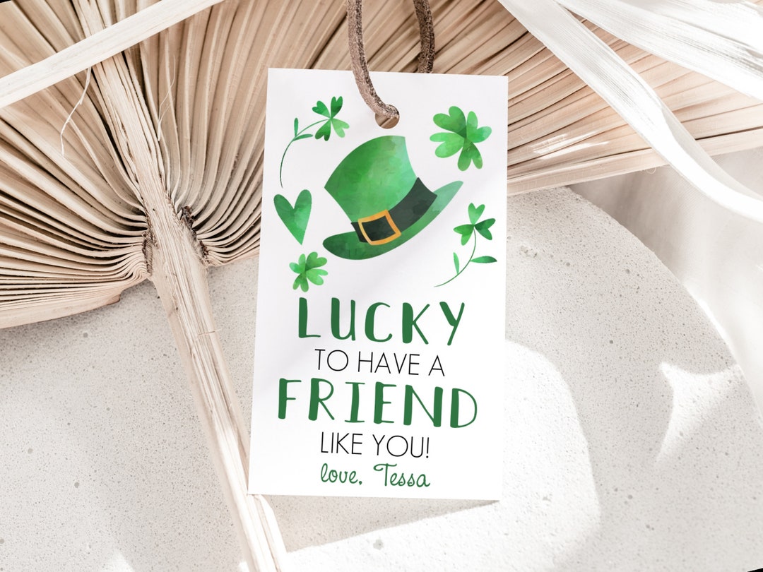 Editable St. Patricks Day Tag Template Printable, Digital Download - Etsy