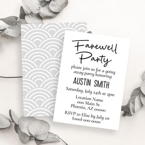 Editable Farewell Party Invitation Template - Etsy