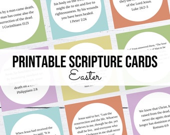 Easter Bible Verse Cards, Christian Scripture Cards, Bible Bookmarks ...