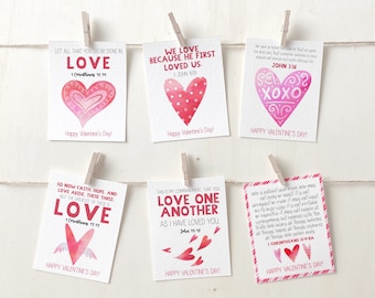Printable Valentine Cards to Color Bible Verse Valentines Christian ...