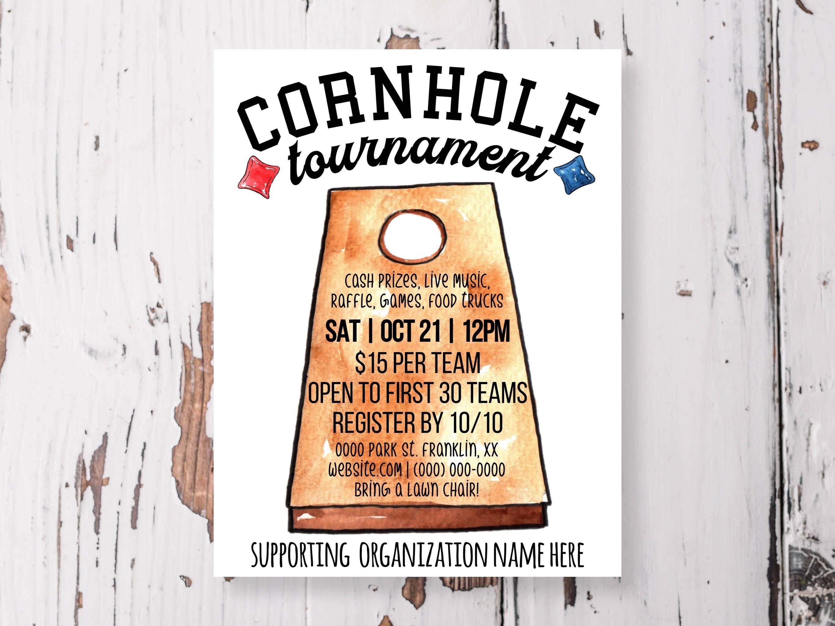 Invitaciones Para Fiesta De Corn Hole Gratis Cornhole Invitations