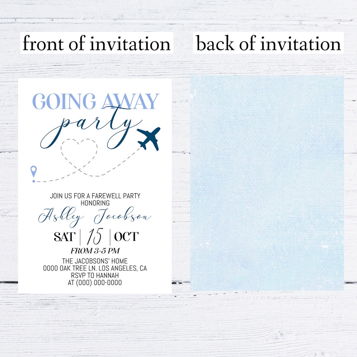 Editable Going Away Party Invitation Template: Printable Airplane ...