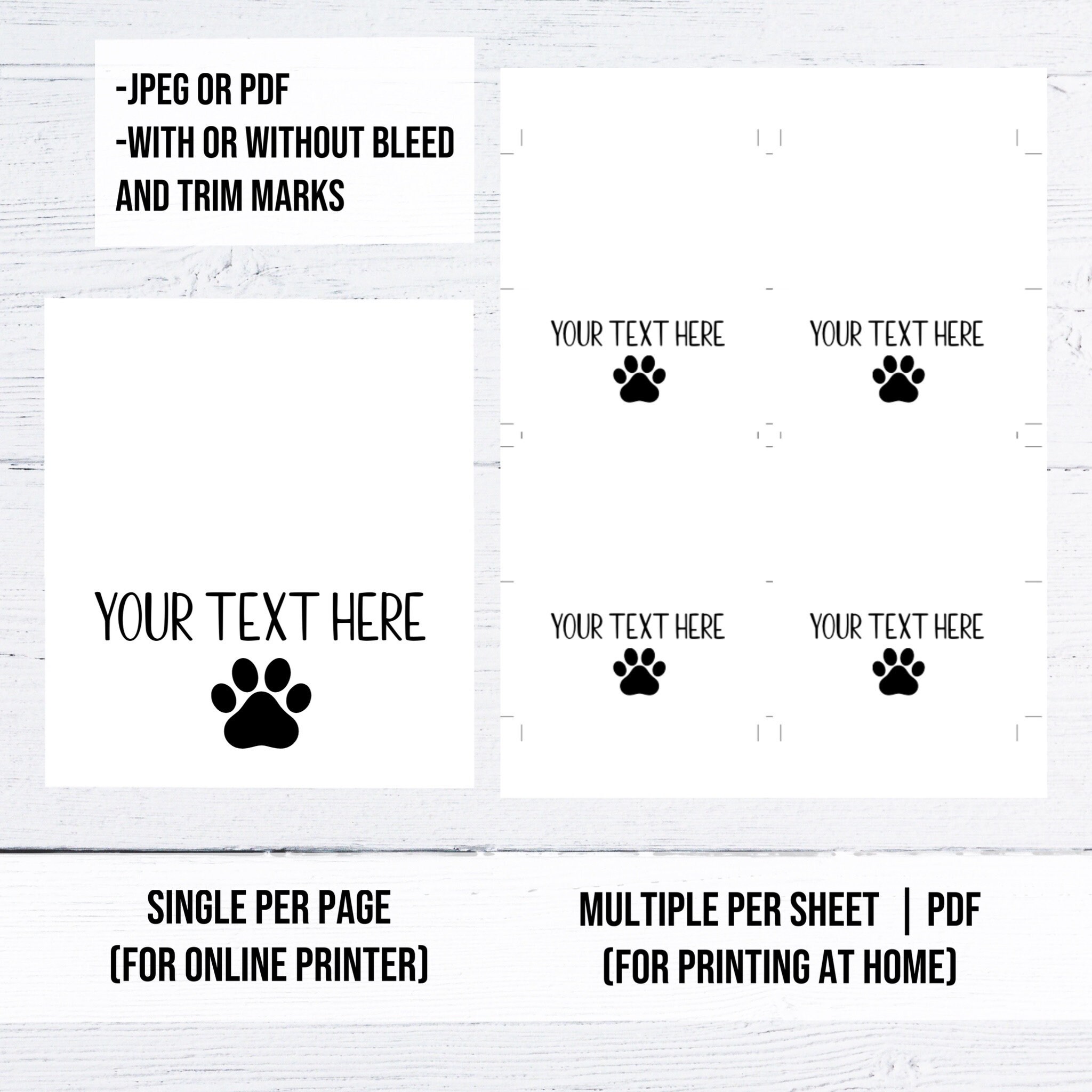 Editable Pawprint Tent Cards: Printable Dog Birthday Party Food Labels ...