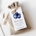 Editable Blueberry Favor Tag Thank You Tags, Printable Template ...