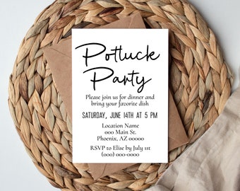 Going Away Potluck Invitation Template Going Away Party Potluck Invite ...