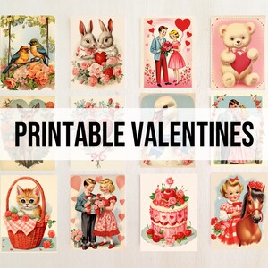 Printable Vintage Valentines Cards - Etsy