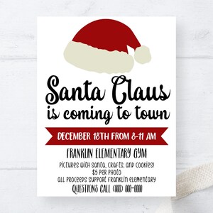 Editable Photos With Santa Flyer Template: Christmas Event Printable - Etsy